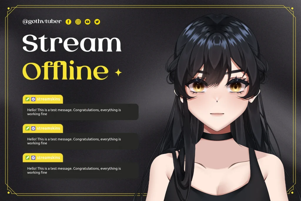 Goth VTuber Pack – Stunning Live2D Model for Streamers